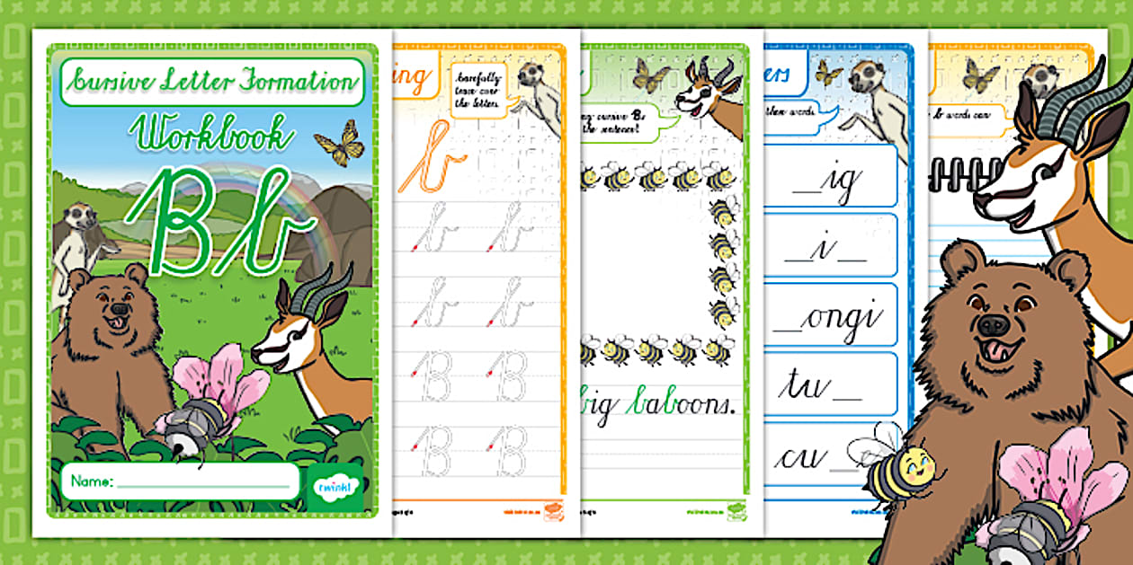 Cursive Letter Formation Workbook - Bb (teacher made)