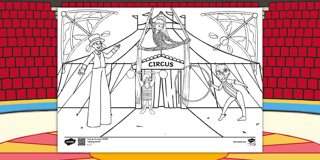 Circus Themed Mindfulness Colouring Pages - Twinkl