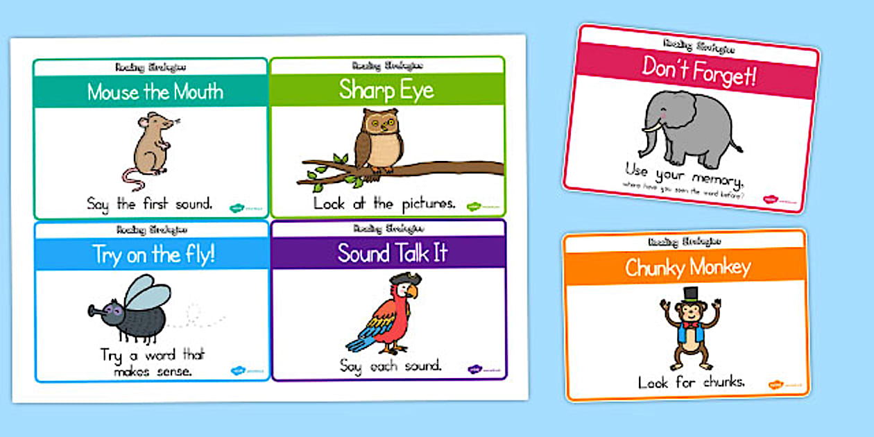 Guided Reading Strategy Cards (Teacher-Made) - Twinkl