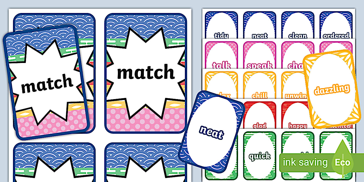 Meaning Match Card Game (teacher made) - Twinkl