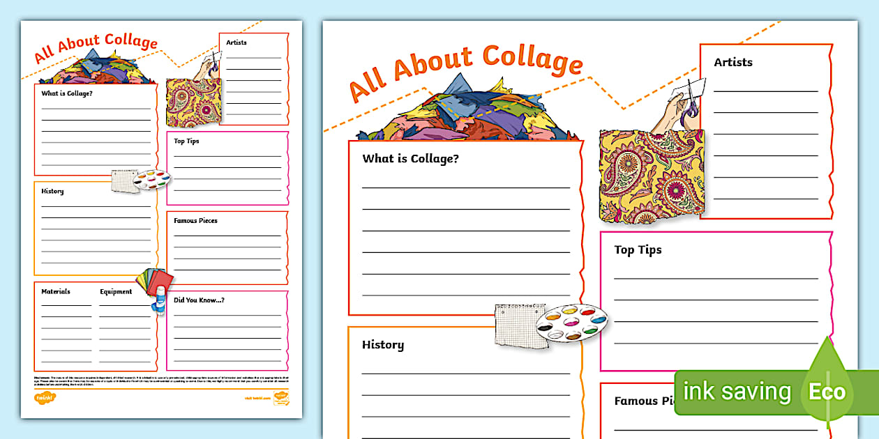 All About Collage Fact File Template - Twinkl - KS2 - Twinkl