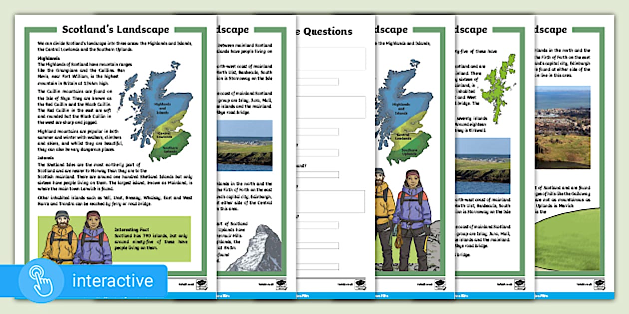Interactive PDF: Scotland’s Landscape Differentiated Reading Comprehension