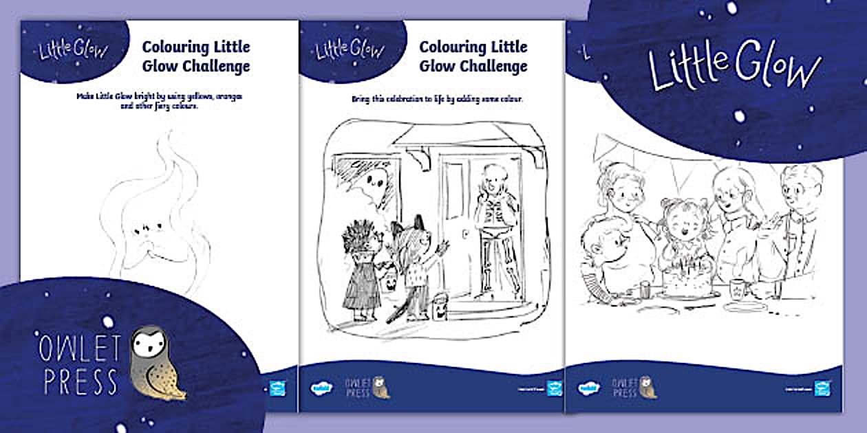 FREE! - Little Glow Colouring Challenge Activity - Twinkl