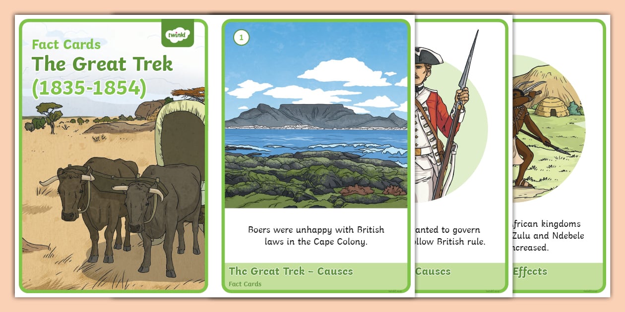 The Great Trek (1835-1854) Fact Cards (teacher made)