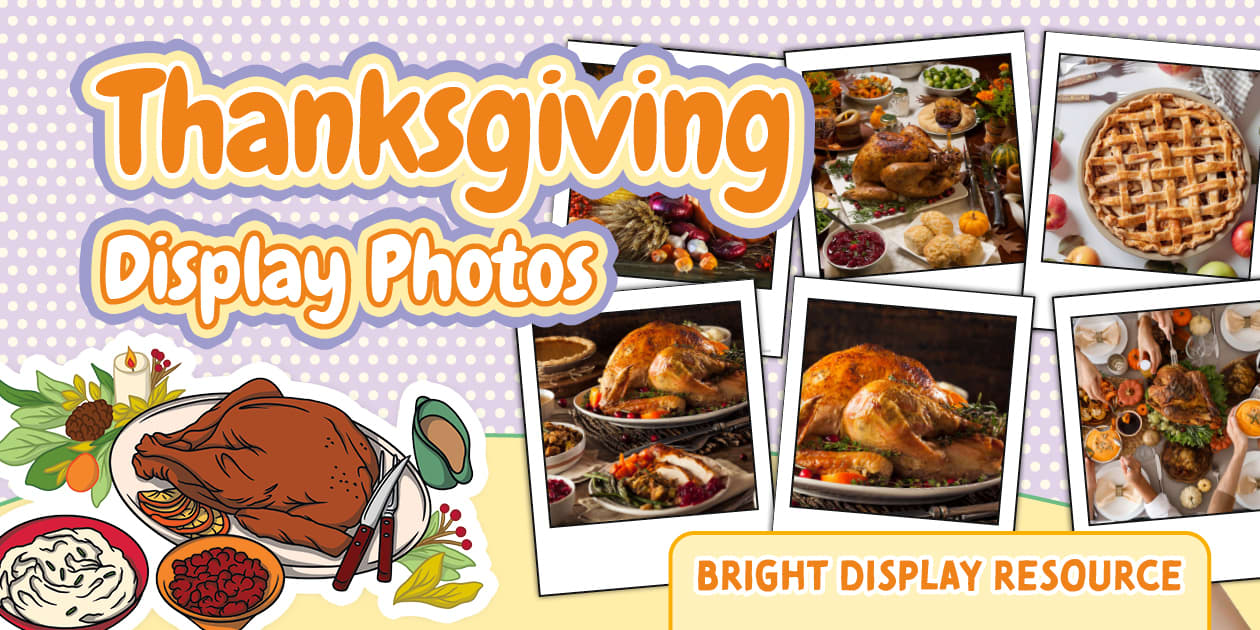 Thanksgiving Instant Photo Style Display Photos