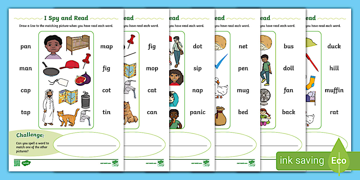I Spy and Read: Phonics Activity Phase 2 (teacher made)