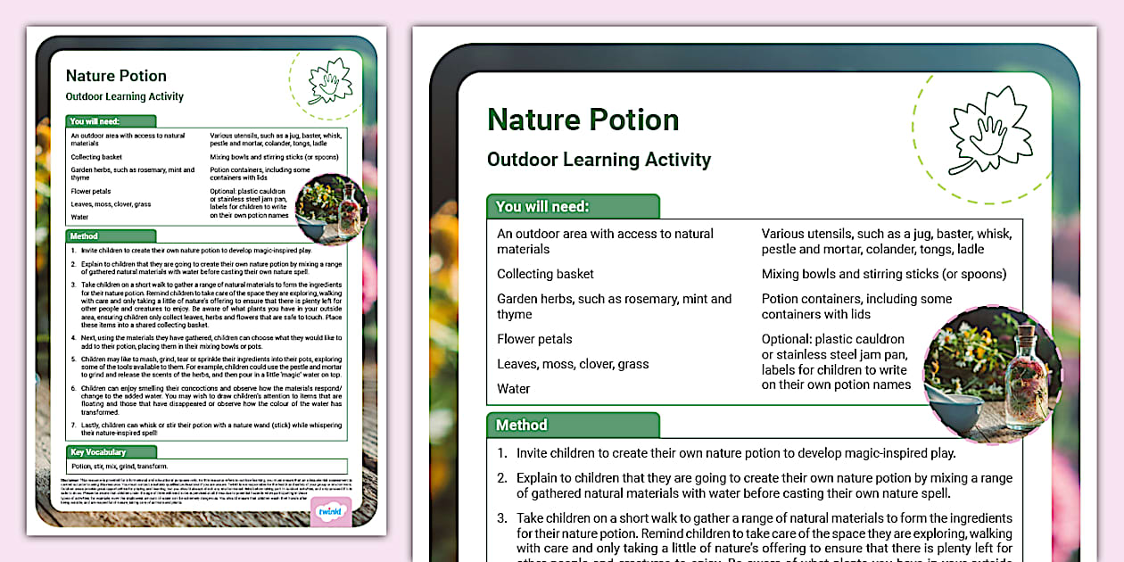 Nature Potion Outdoor Learning Activity | Twinkl - Twinkl
