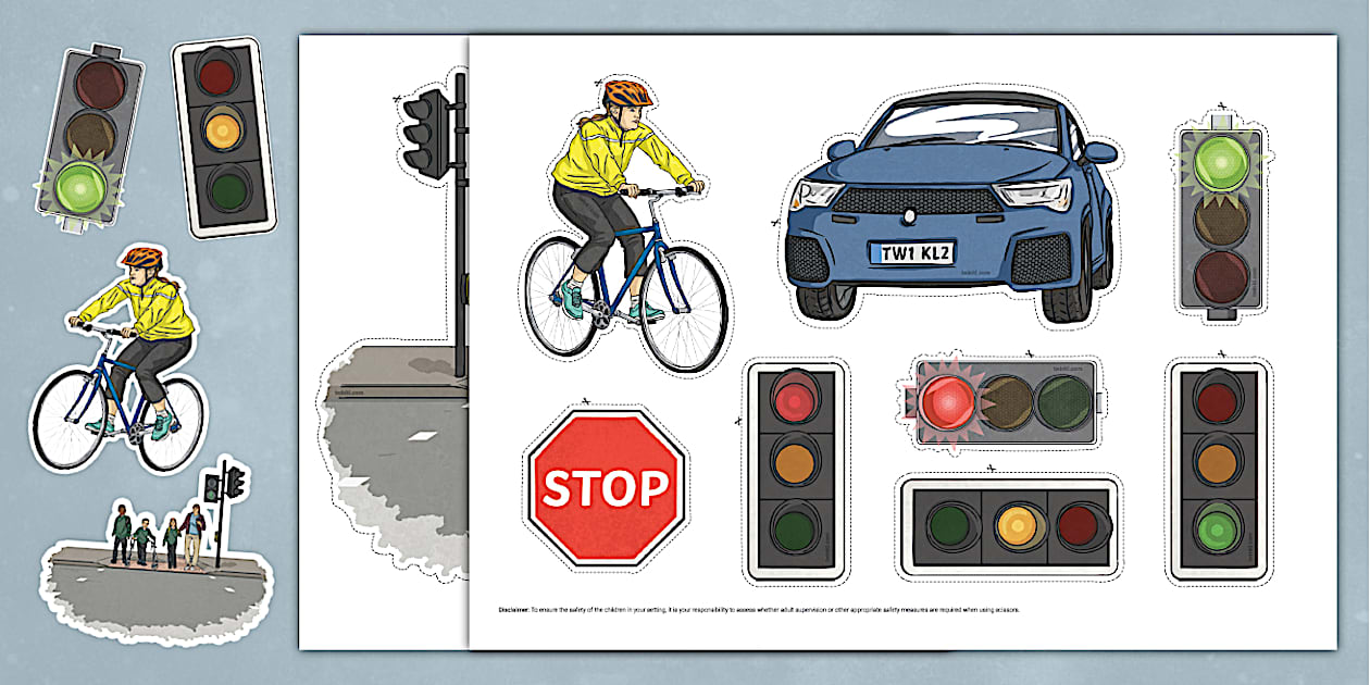 Road Safety Display Cut-Outs (teacher made) - Twinkl