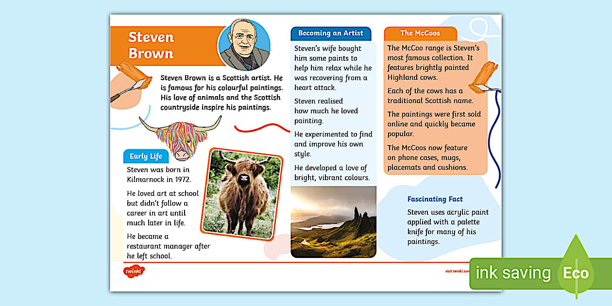 Steven Brown Fact File - Twinkl - KS1 (teacher made)