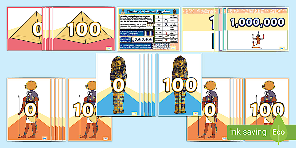 👉 Ancient Egyptian Maths Display Pack - KS2 - Numerals