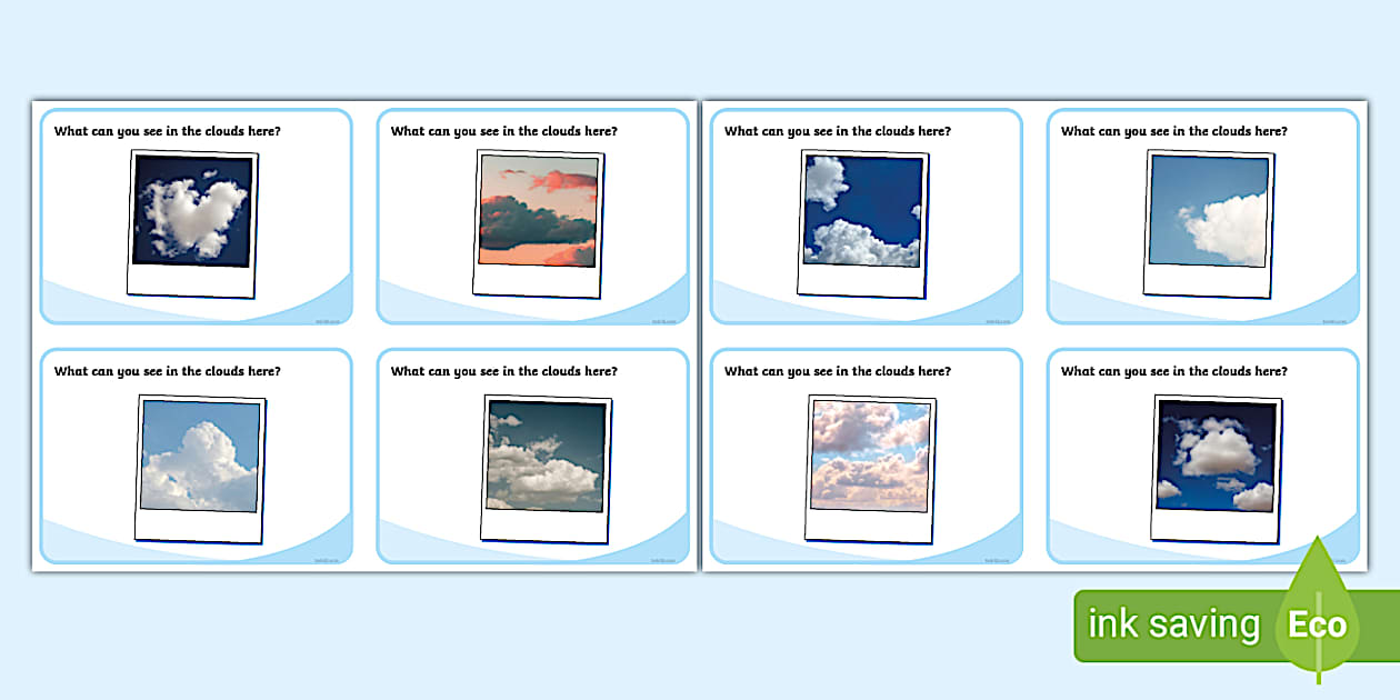 Cloud Watching Brain Break Action Cards (teacher made)