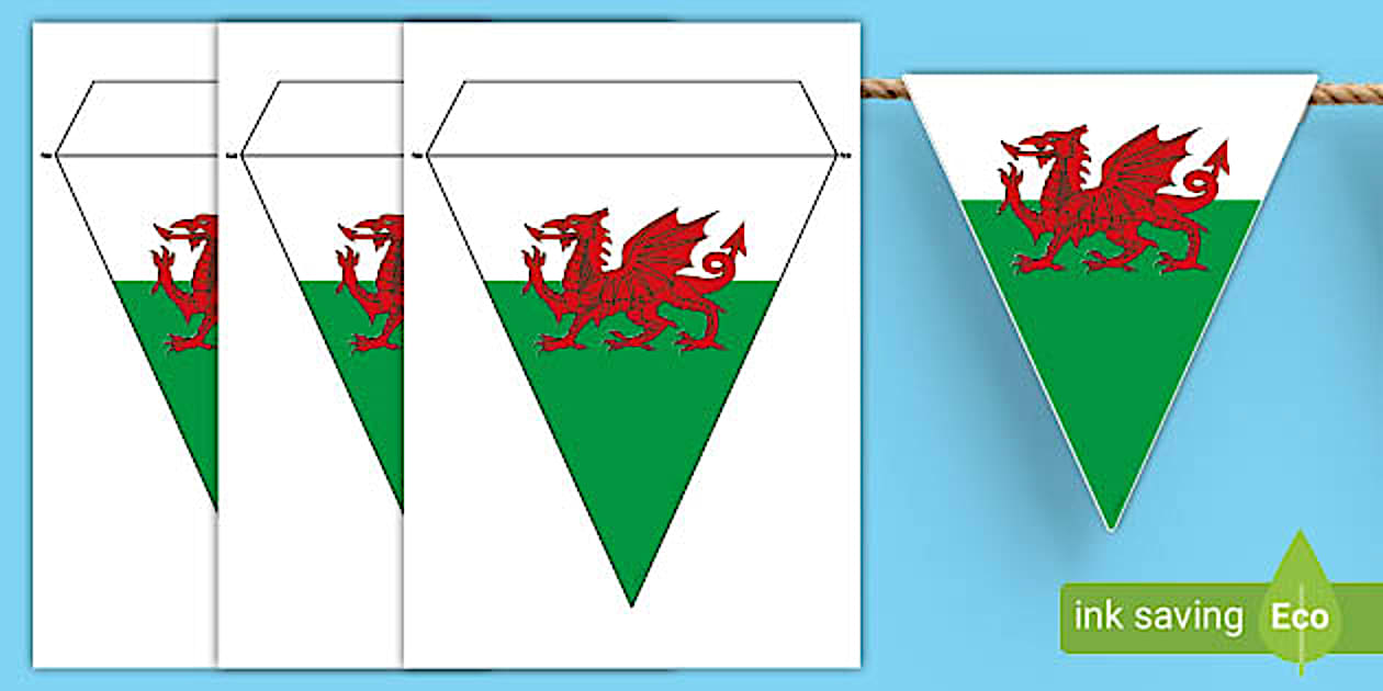 Welsh Flag Bunting Display | Baneri Bach (teacher made)