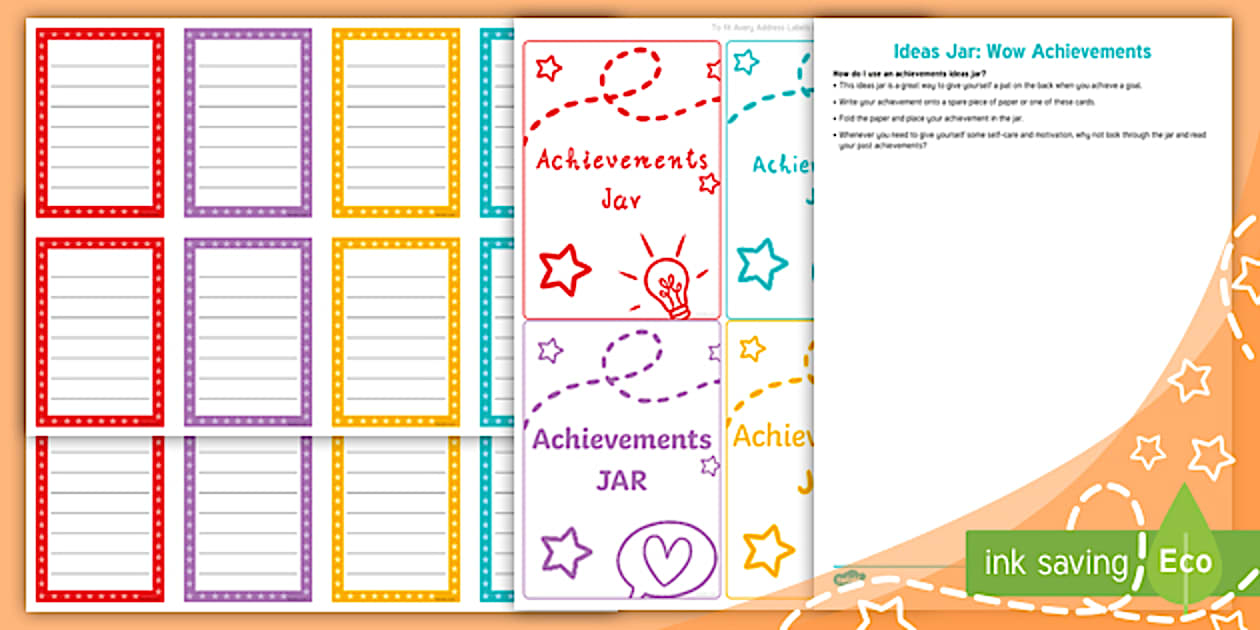 Ideas Jar: Wow Achievements (Teacher-Made) - Twinkl