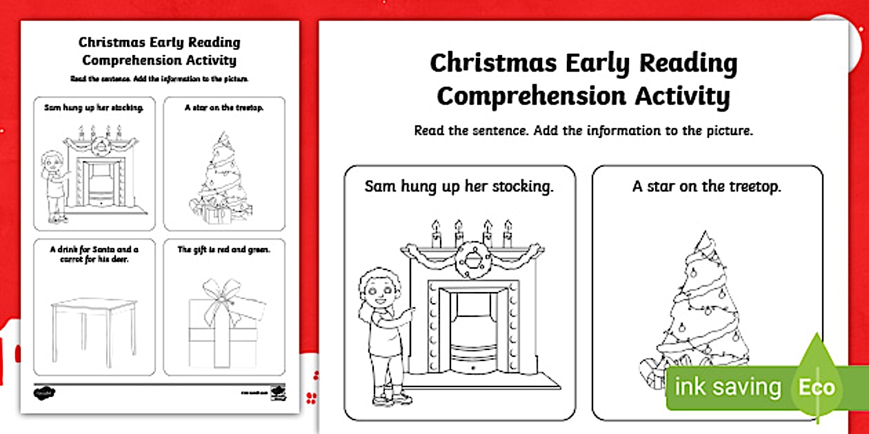 Christmas-Themed Phase 4 EYFS Reading Comprehension Activity