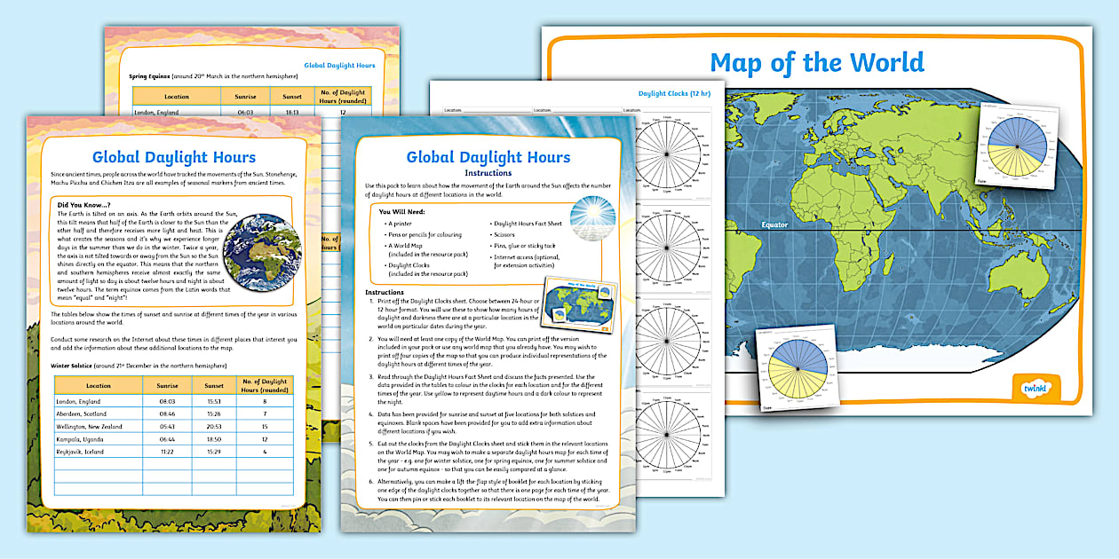Global Daylight Hours (teacher made) - Twinkl