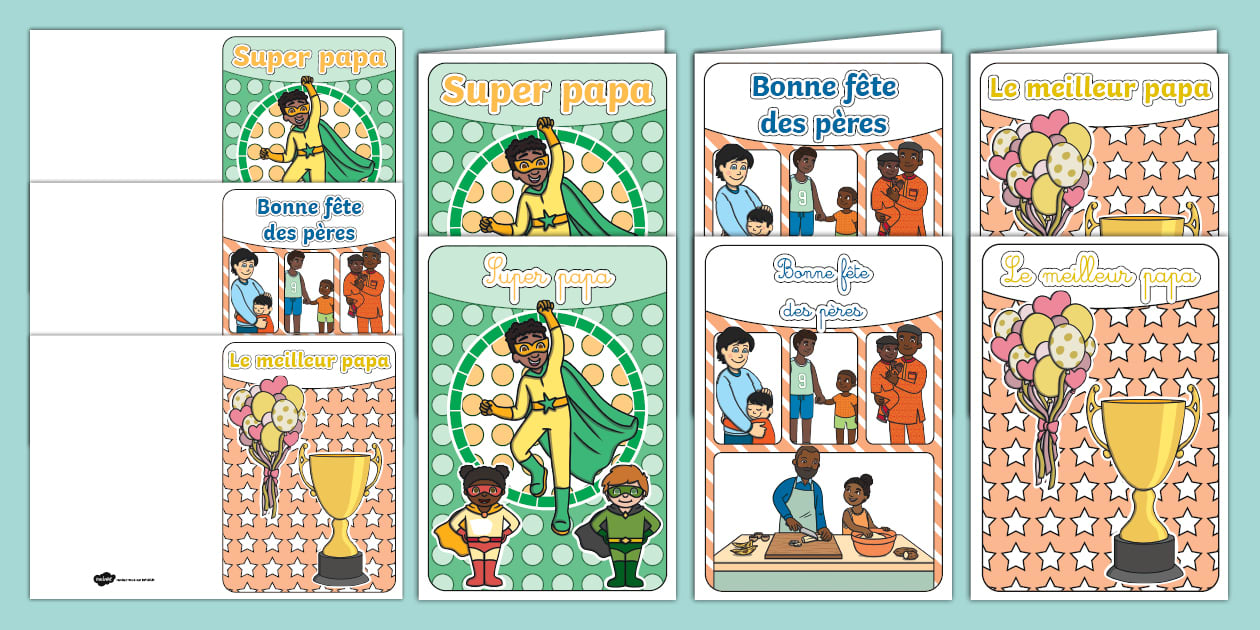 Cartes de vœux : Fête des pères (teacher made) - Twinkl