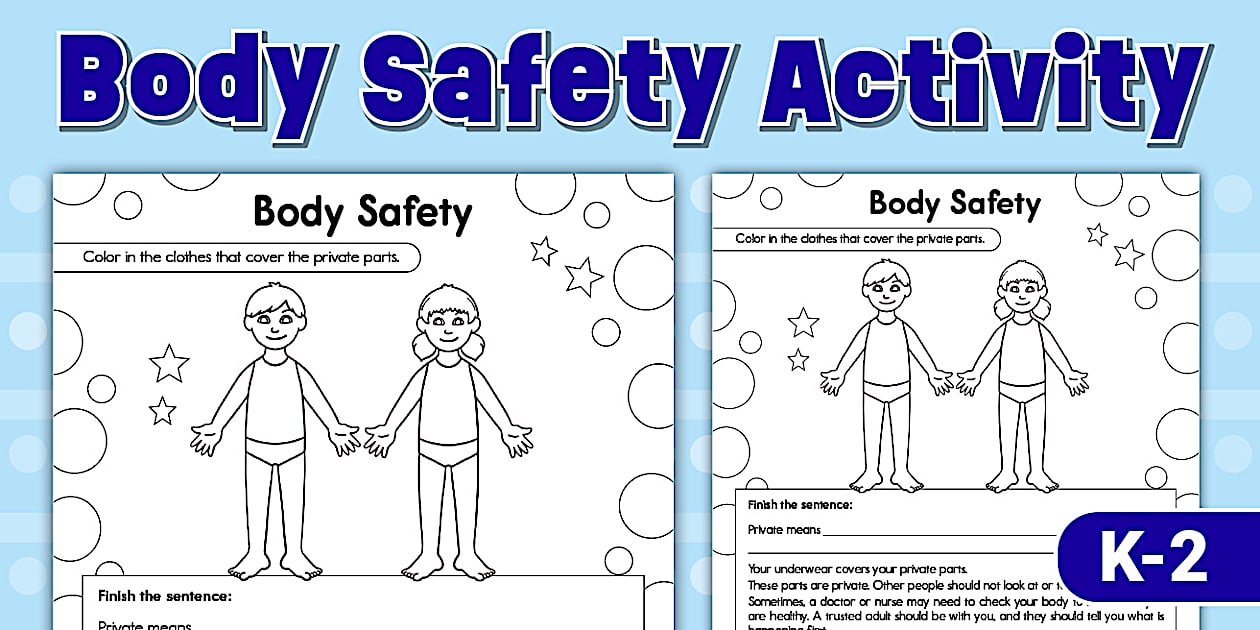 Body Safety Activity for K-2nd Grade