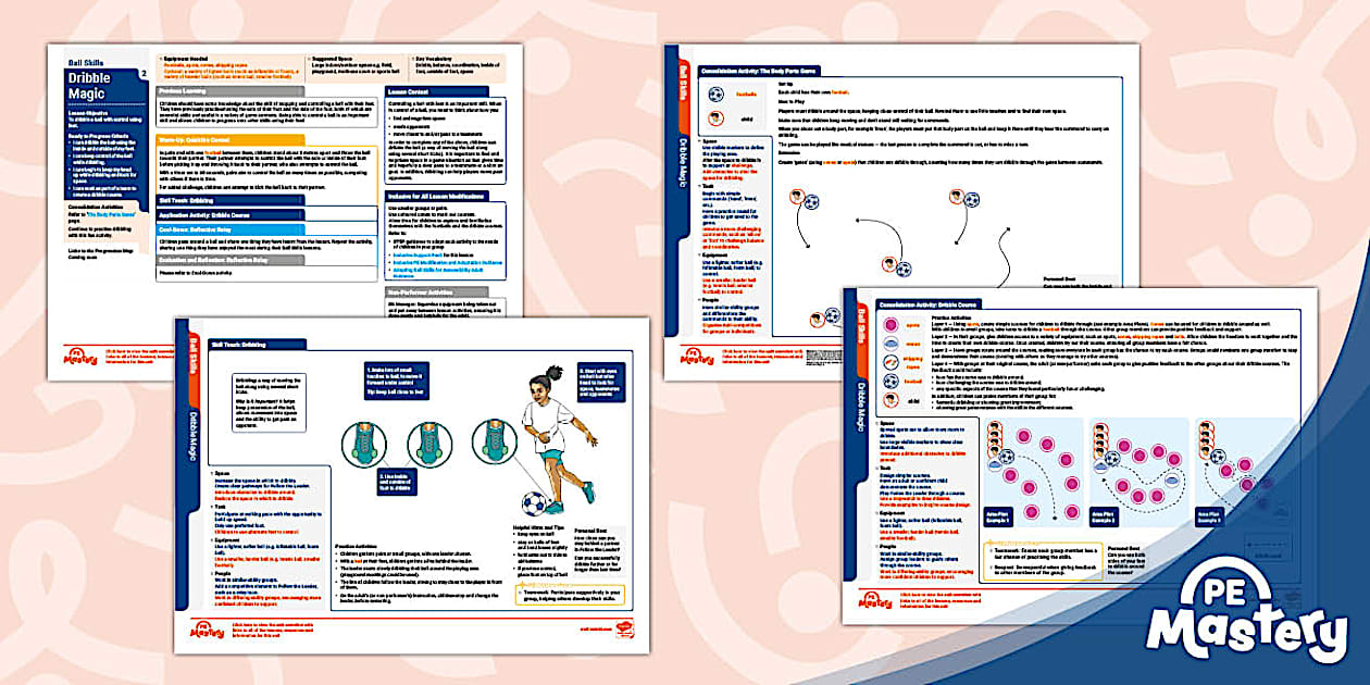 PE Mastery: Ball Skills Kicking Lesson 2 - Dribble Magic