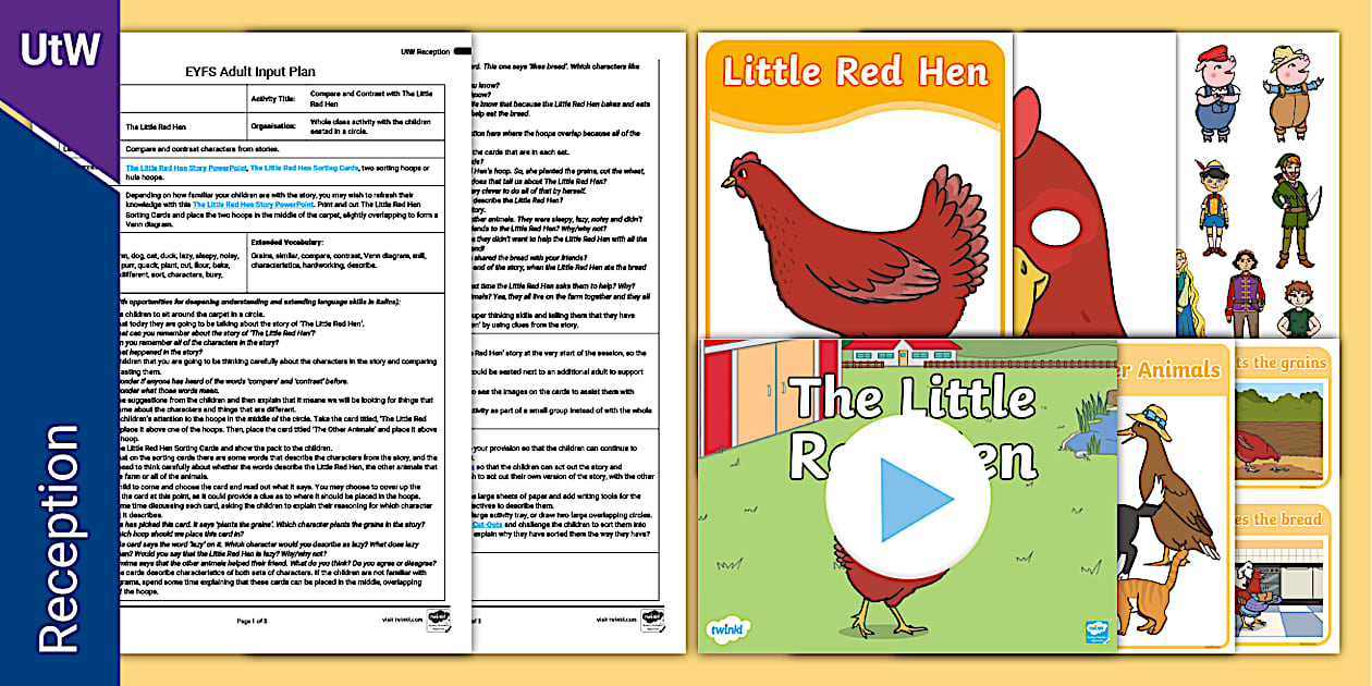 EYFS Compare & Contrast Little Red Hen Plan & Resources