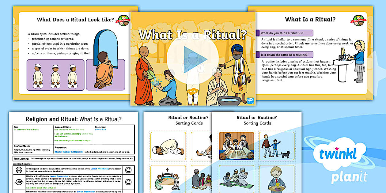 RE: Religion and Rituals: What Is a Ritual? Year 1 Lesson 1