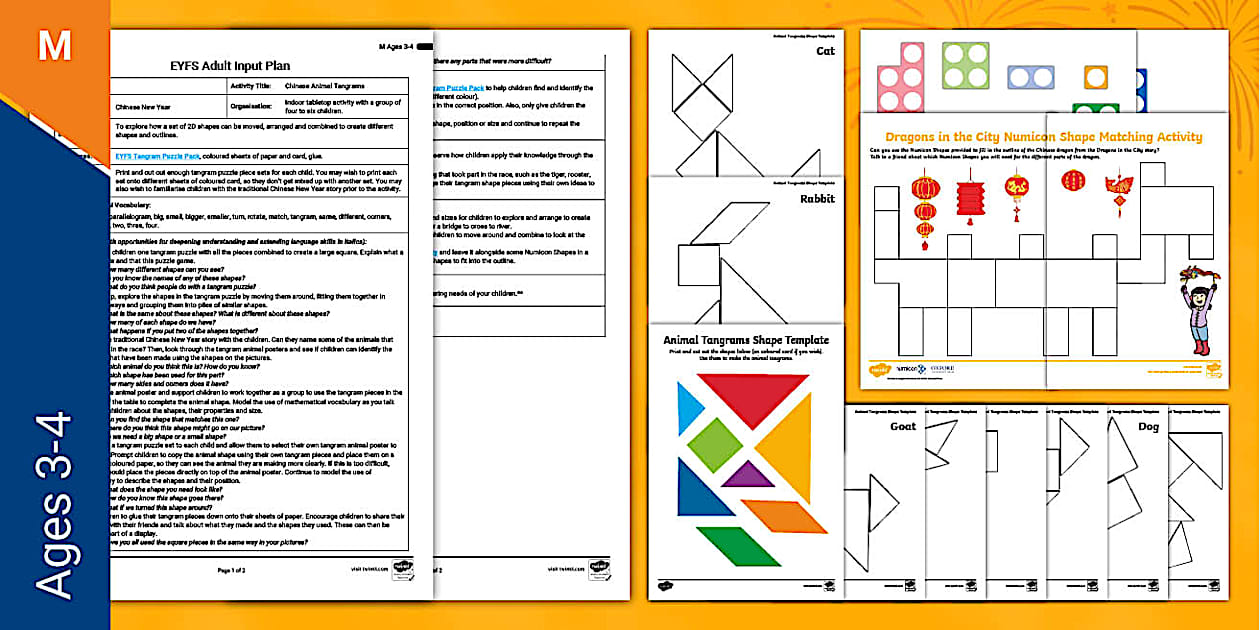 Chinese Animal Tangram Adult Input Plan and Resource Pack