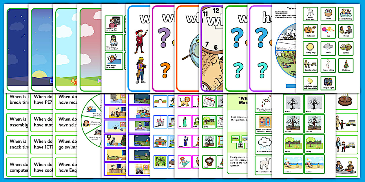 When Question Word LSA Activity Pack - Twinkl