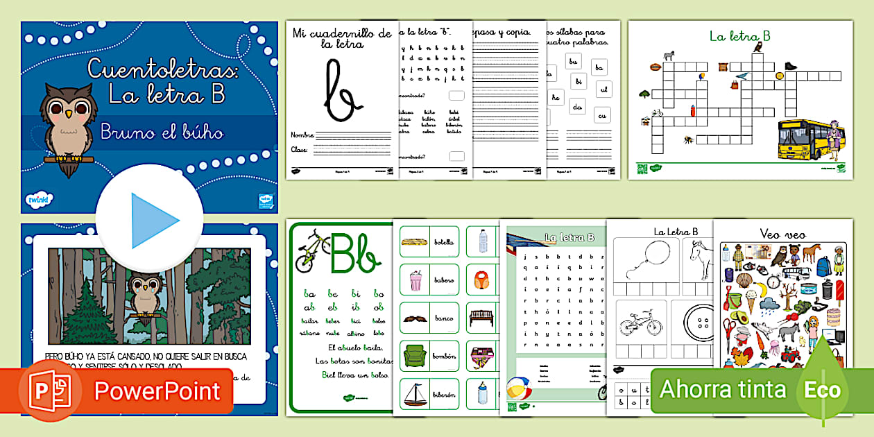 Pack cuentoletras: La letra B (Teacher-Made) - Twinkl