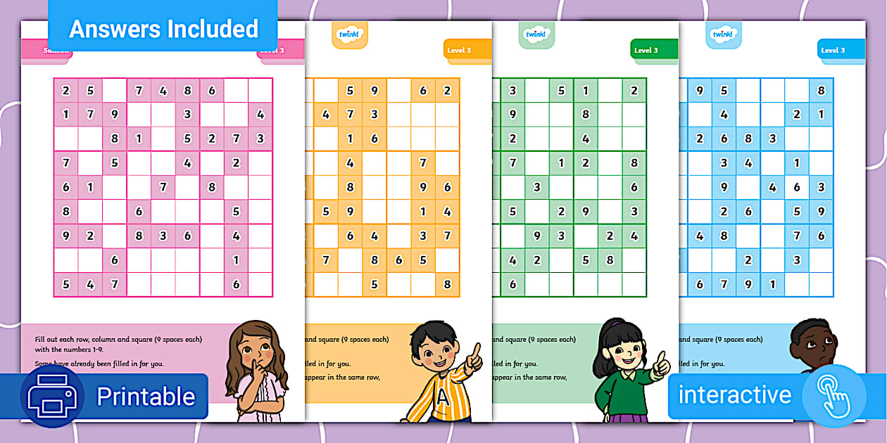 The Essential Sudoku Starter Pack - Twinkl - L3 - Twinkl