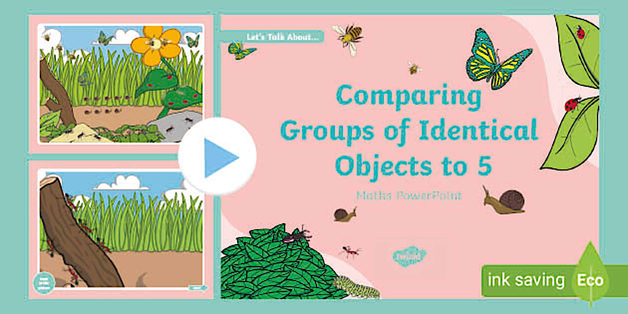 👉 Talk About Comparing Groups of Identical Objects to 5 Maths PowerPoint