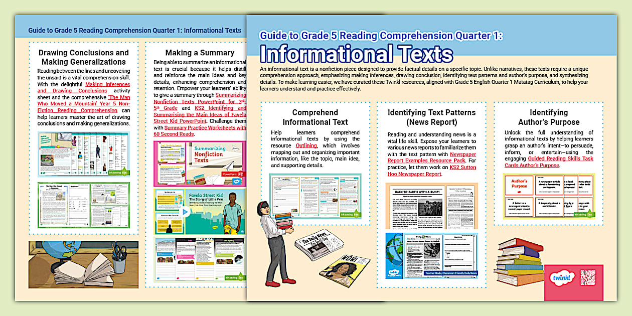 Guide to Grade 5 Reading Comprehension Quarter 1: Informational Text ...