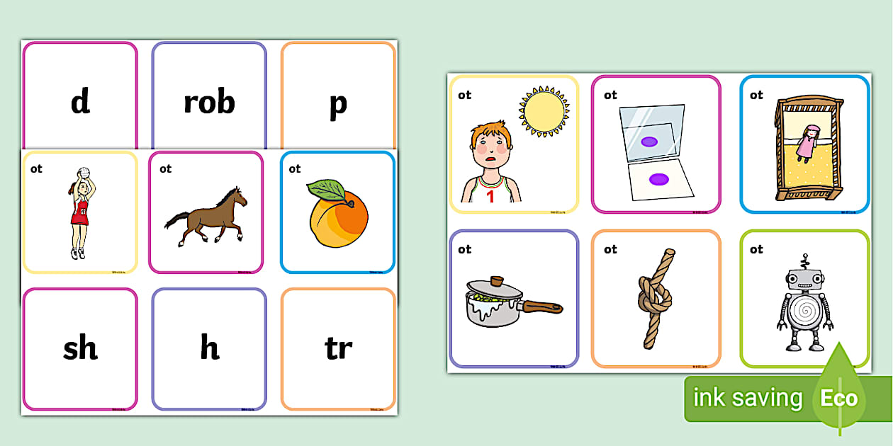 'ot' Words and Picture Matching Activity - - Twinkl