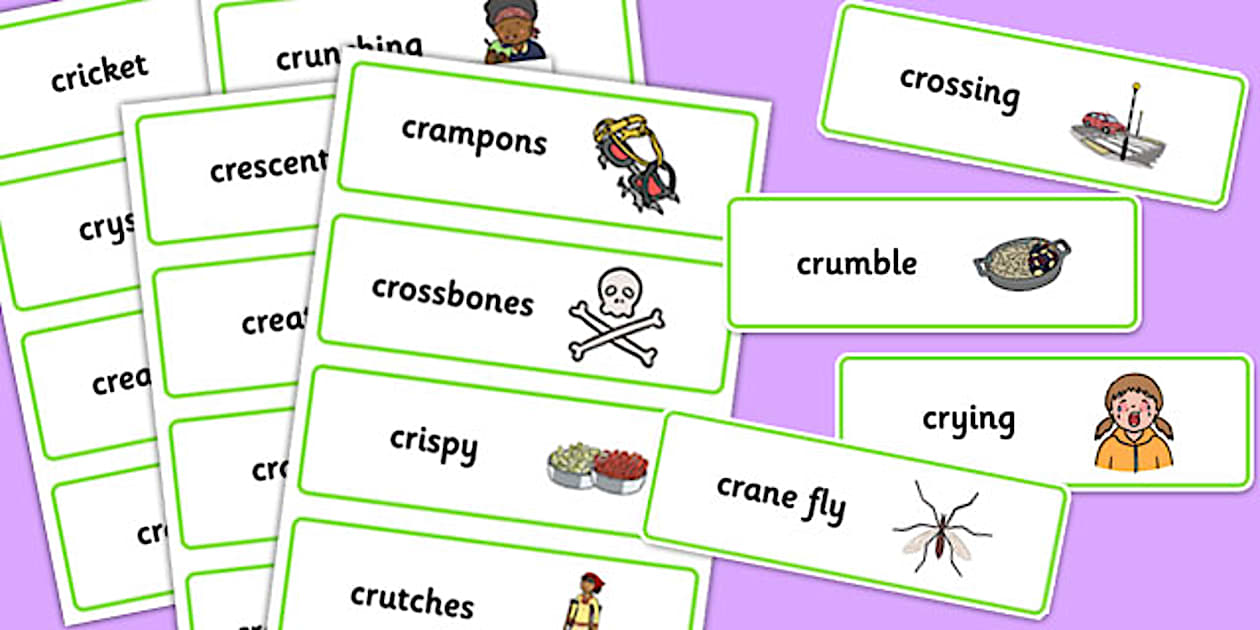 2 Syllable CR Word Cards