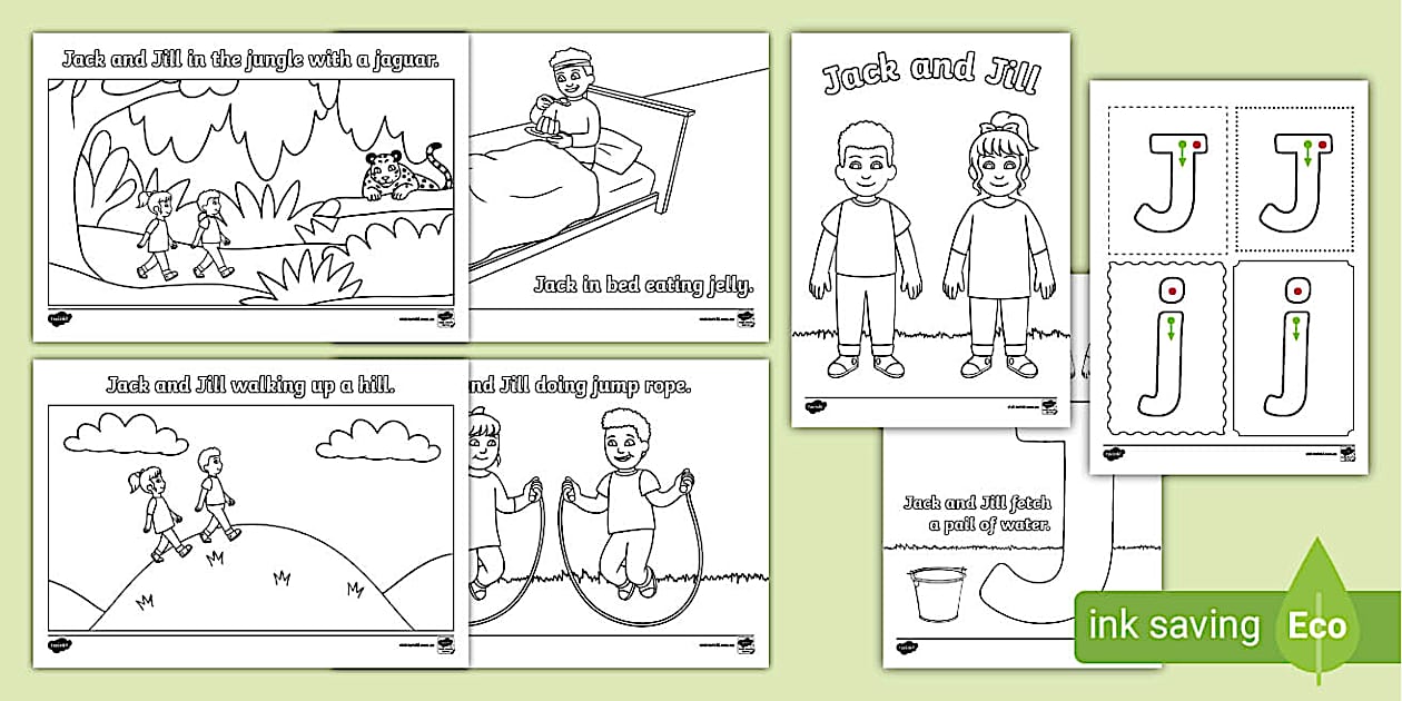 'Jack and Jill' Kindergarten Activity | Letter J recognition