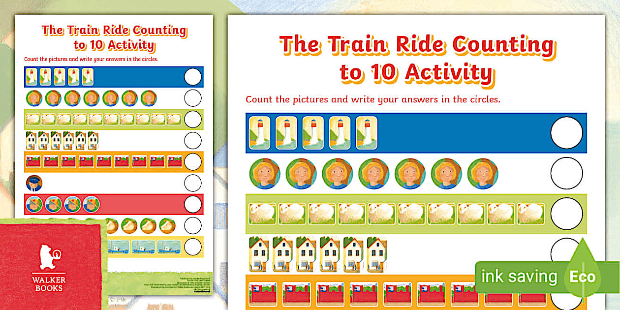FREE! - The Train Ride: Counting to 10 Activity | Twinkl