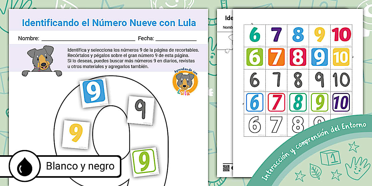 Número | 9 | Nueve | Lula | Pensamiento Matemático | Kínder