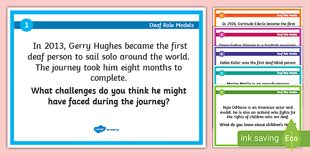 Deaf Role Models Blether Stations (teacher made) - Twinkl