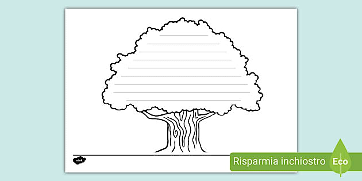 Crea il tuo calligramma: Albero (Teacher-Made) - Twinkl