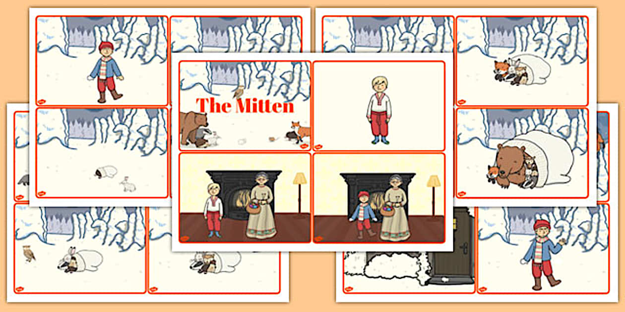 The Mitten Story Sequencing Cards - Twinkl