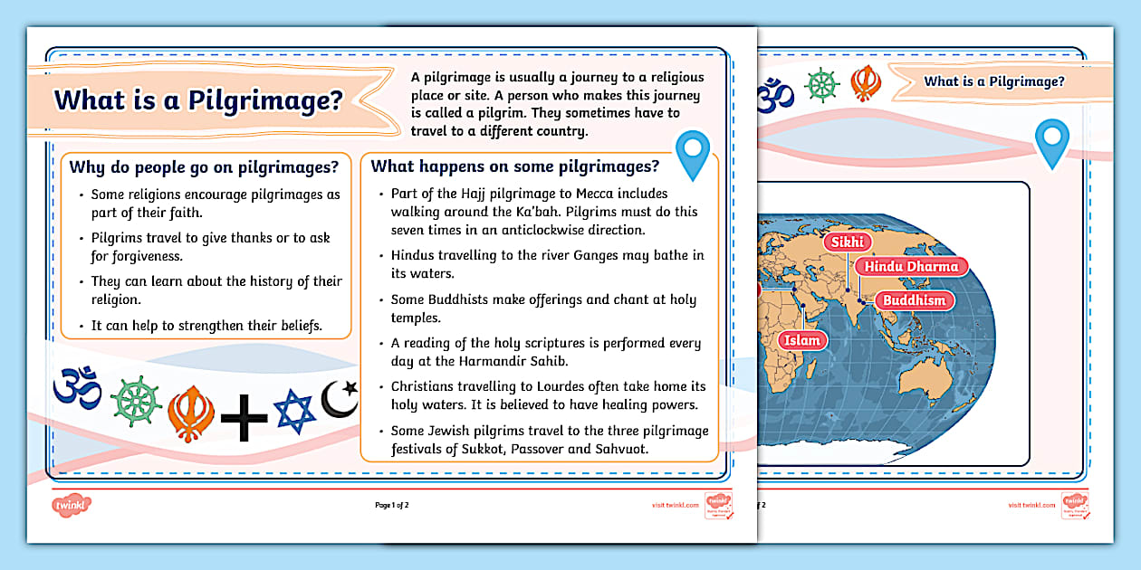 What is a Pilgrimage? Fact File - Twinkl - KS1 - Twinkl