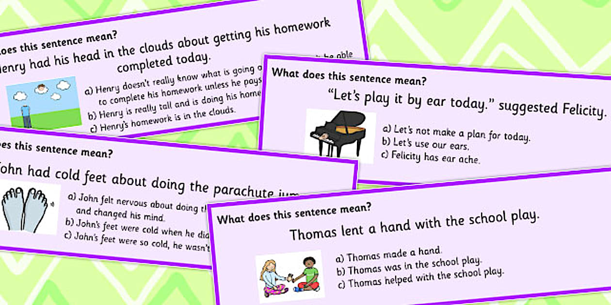 Body Idiom Sentences Multiple Choice Set 2 (teacher made)