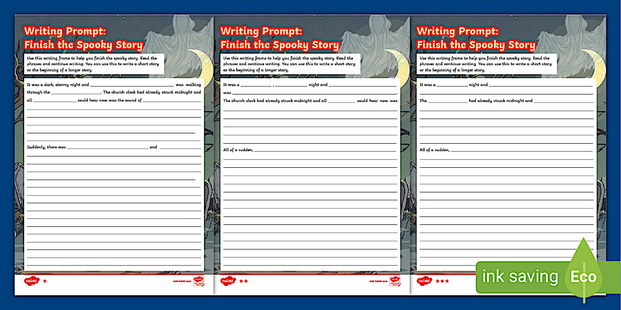 Writing Prompt: Differentiated Finish the Spooky Story