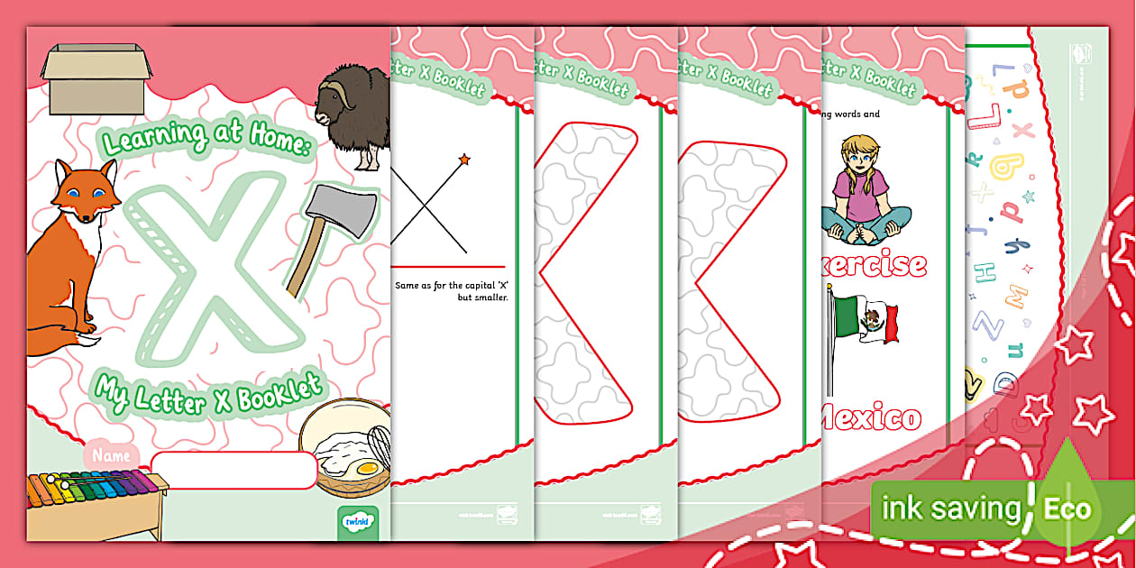 Learning Letters at Home: My Letter X Activity Booklet
