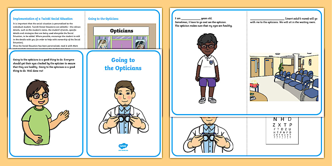 Going to the Opticians Social Situation (teacher made)