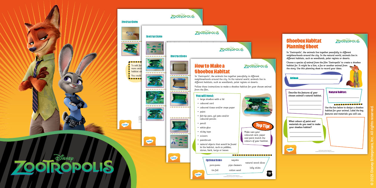 Zootropolis: Make a Shoebox Habitat Craft