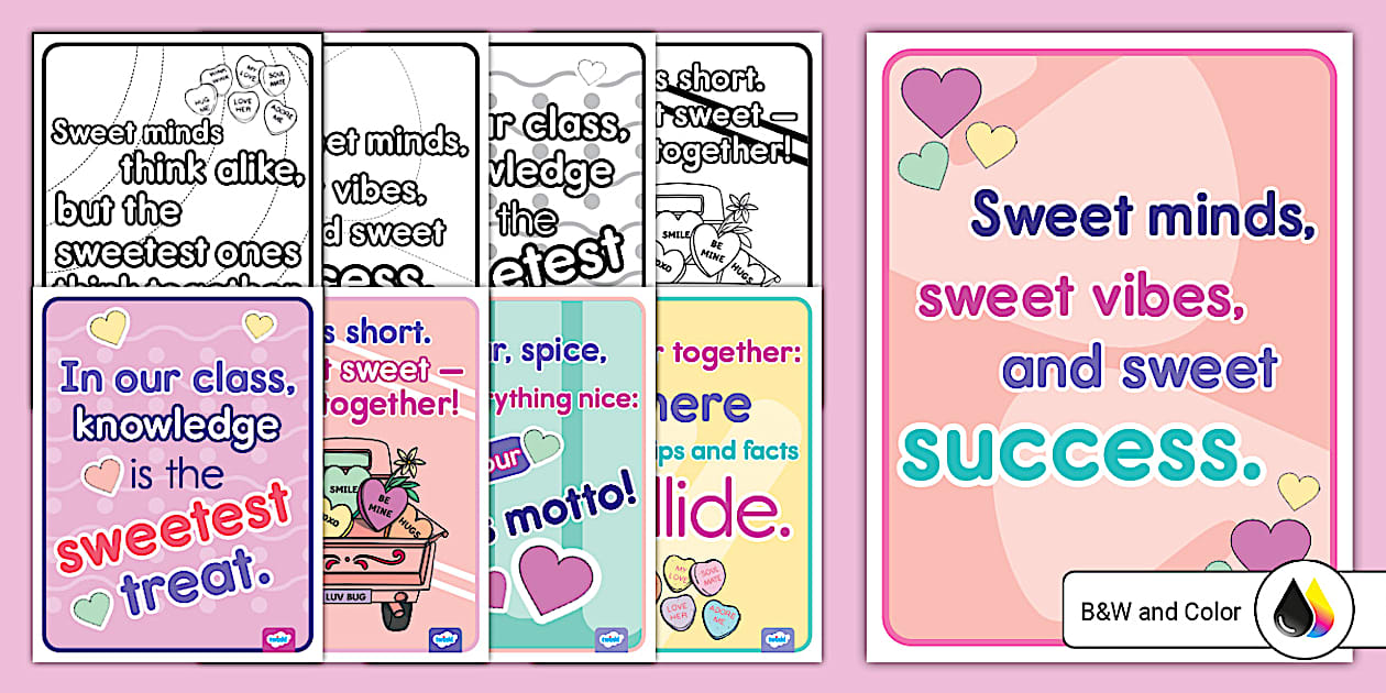 Our Class Is Sweet Posters (teacher made) - Twinkl