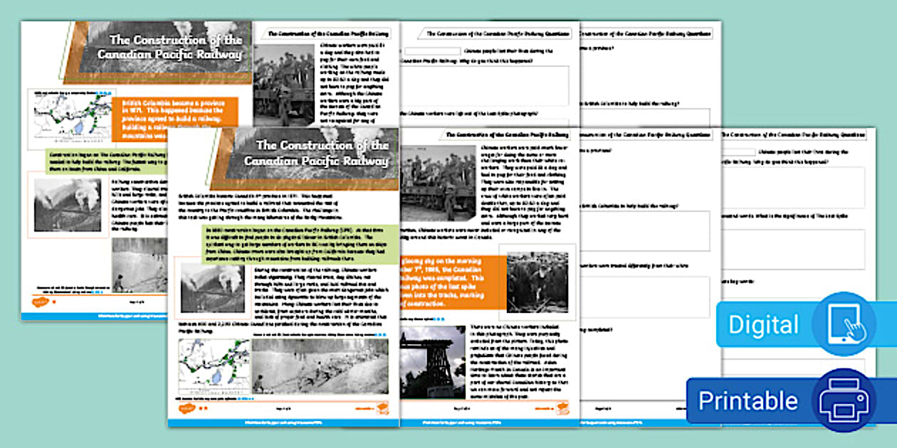 The History of the Canadian Pacific Railroad Differentiated Reading
