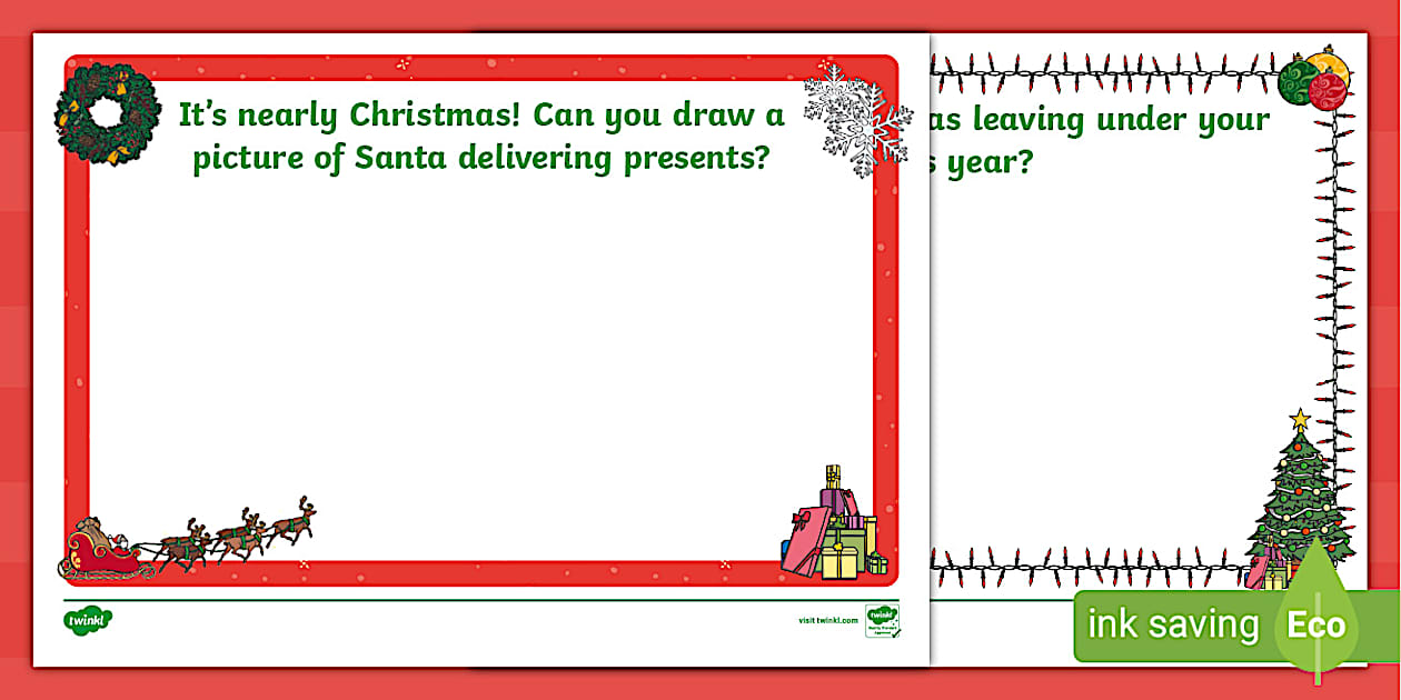 Christmas Drawing Prompts | Primary Resources | Twinkl