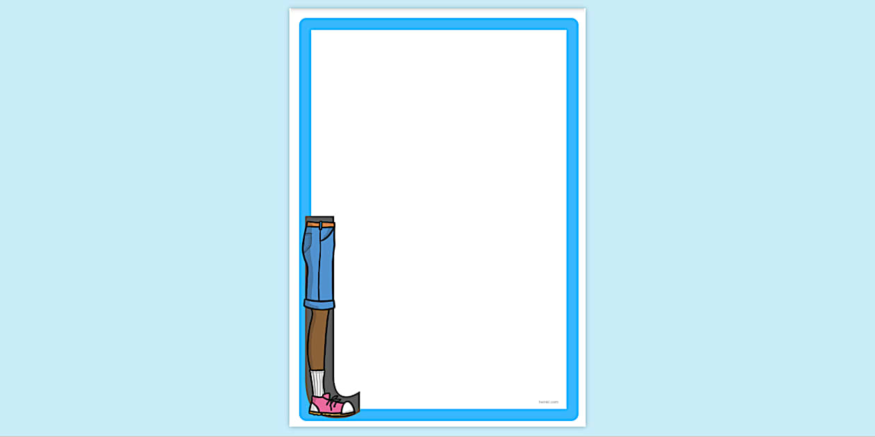 Simple Blank Sassoon Alphabet L Page Border | Page Borders