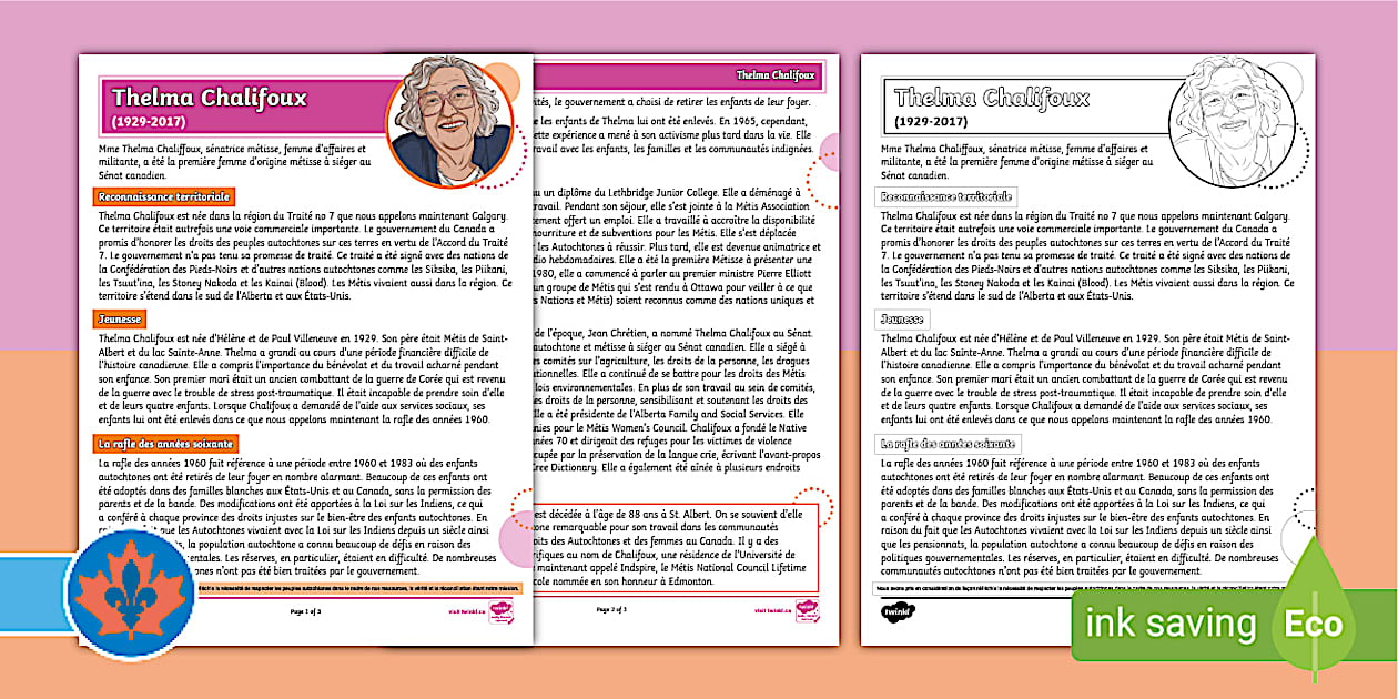 Thelma Chalifoux Remarkable Indigenous People of Turtle Island (Canada)