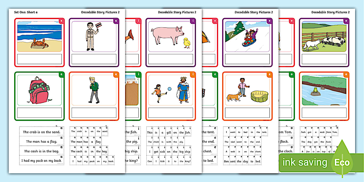 Decodable Story Pictures Pack 2 | Phonics